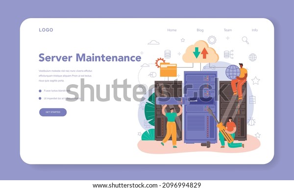 System Administrator Web Banner Landing Page Stock Vector (Royalty Free ...