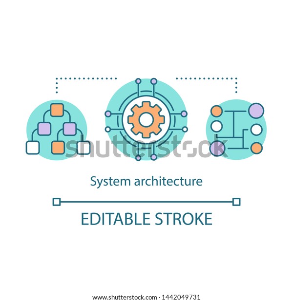 System Architecture Concept Icon Organization Structuremodel Stock ...