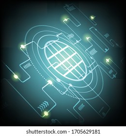 System Illustration Science Internet Digital Network Stock Vector ...