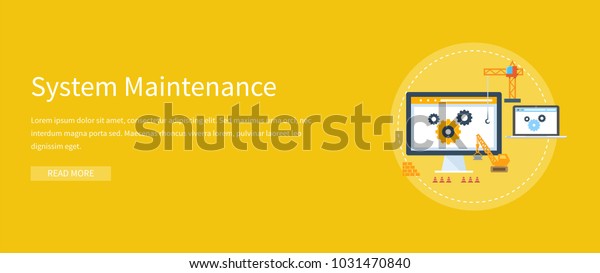 System Maintenance Conceptual Banner Design Stock Vector (Royalty Free ...