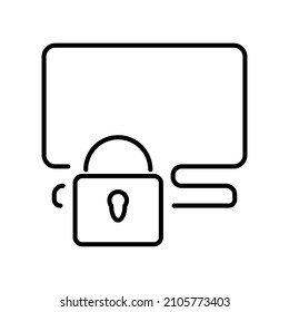 System Security Icon On White Background Stock Vector (Royalty Free ...