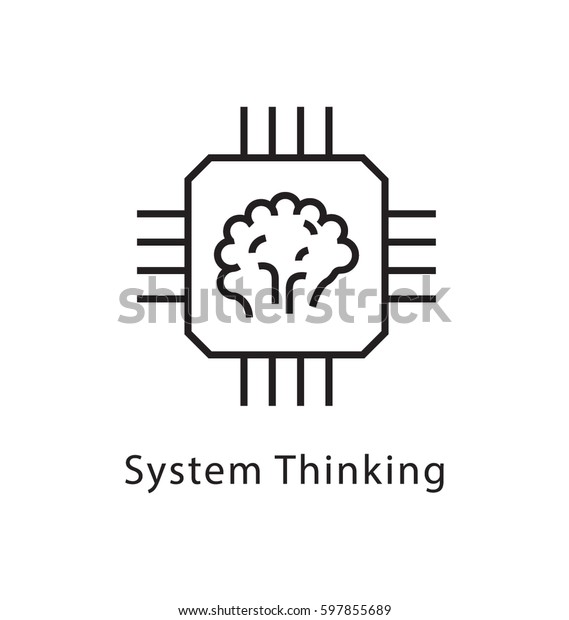System Thinking Vector Line Icon Stock Vector (Royalty Free) 597855689 ...