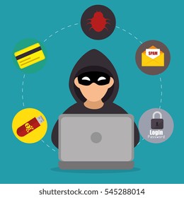 Vector Concept Online Fraud Hacking Private Stock Vector (Royalty Free ...