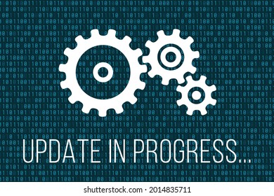 System Update Progress Screen Computer Technology Stock Vector (Royalty ...