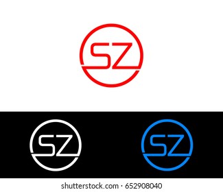 Sz Logo Letter Design Vector Red: เวกเตอร์สต็อก (ปลอดค่าลิขสิทธิ์ ...