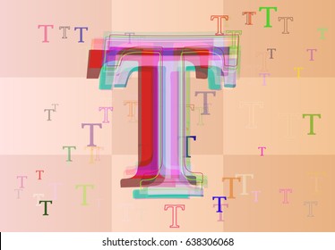 T Alphabet Design Idea Stock Vector (Royalty Free) 638306068 | Shutterstock
