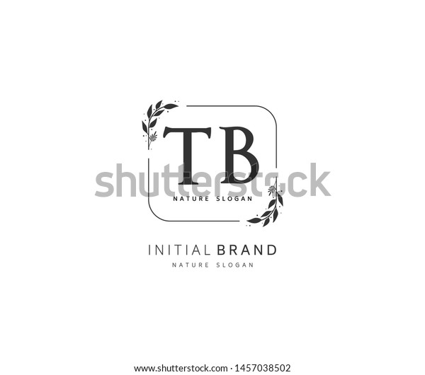 T B Tb Beauty Vector Initial Stock Vector (Royalty Free) 1457038502 ...