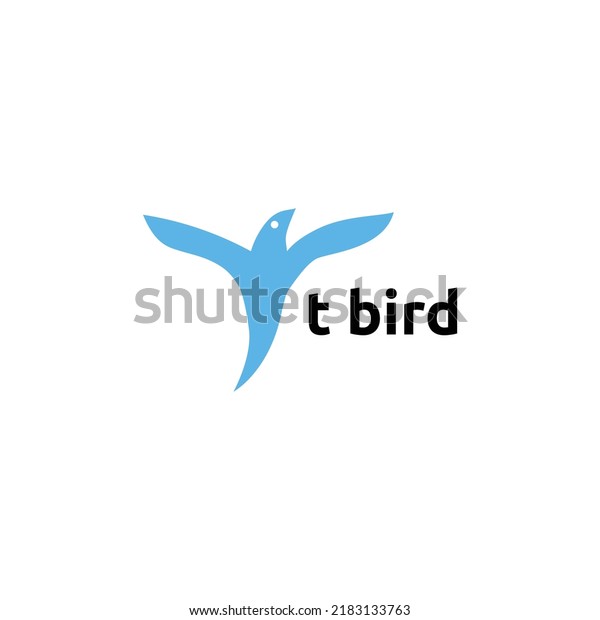 t 버드 로고 단순한 동물 스톡 벡터(로열티 프리) 2183133763 | Shutterstock
