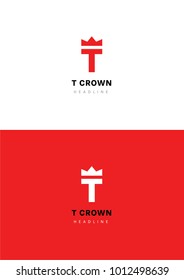 T Crown Logo Template Stock Vector (Royalty Free) 1012498639 | Shutterstock