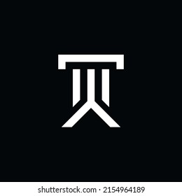 T Initial Logo Armor Illustration Vector Stock Vector (Royalty Free ...