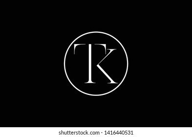 T K Logo Combination Design Suitable Stock Vector (Royalty Free ...