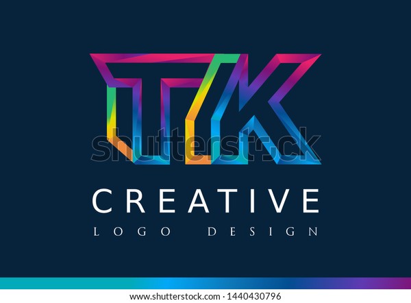 T K Logo Tk Letter Design Stock Vector (Royalty Free) 1440430796 ...