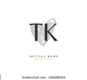 T K Tk Beauty Vector Initial Stock Vector (Royalty Free) 1436080355 ...
