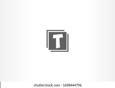 Letter T Negative Space Logo Icon Stock Vector (Royalty Free ...