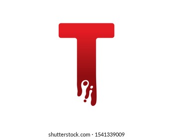Blood Fonts Dripping Blood Letter T Stock Photo (Edit Now) 151057982