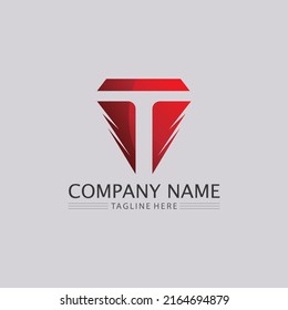 T Letter T Logo Vector Font Stock Vector (Royalty Free) 2164694879 ...