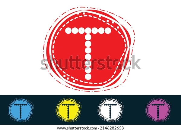 T Letter New Logo Icon Design Stock Vector (Royalty Free) 2146282653 ...