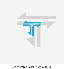 T Logo Trading Logo Design Creative Stock Vector (Royalty Free ...