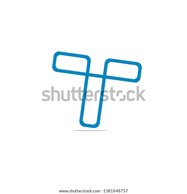 T Logotype T Logo Design Stock Vector (Royalty Free) 1381648757 ...