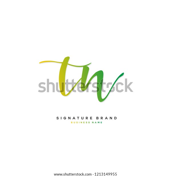 T N Tn Initial Letter Handwriting Stock Vector (Royalty Free) 1213149955