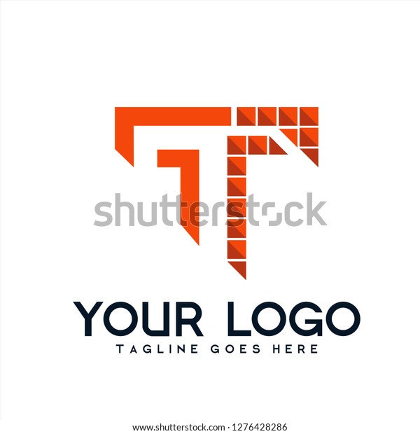 T Pixel Symbols Modern Logo Design Stock Vector (Royalty Free ...