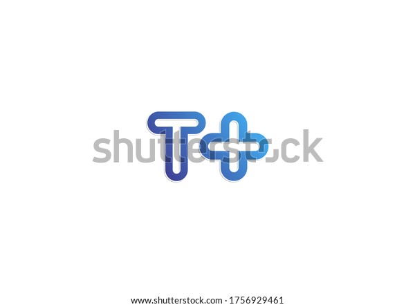 T Plus Vector Logo Design Icon Stock Vector (Royalty Free) 1756929461 ...