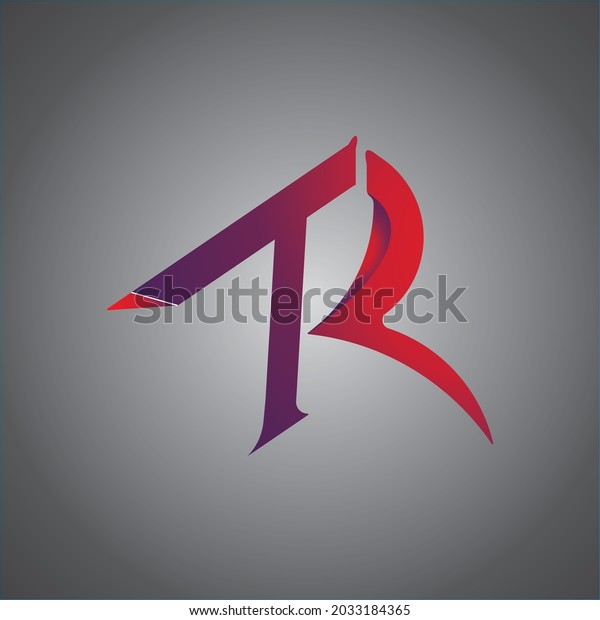 T R Letter Logo Design Vector Stock Vector (Royalty Free) 2033184365 ...