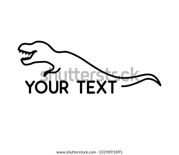 T Rex Animal Line Logo Design Stock Vector (Royalty Free) 1029891895