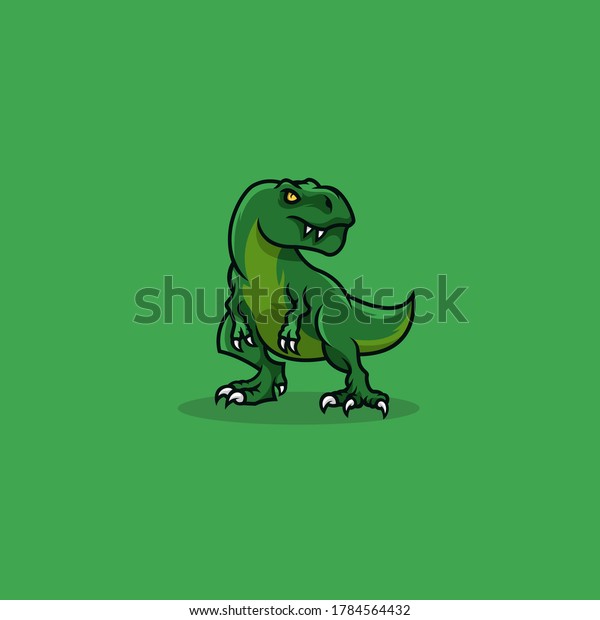 T Rex Cute Cartoon Illustration Vector Stock Vector (Royalty Free ...