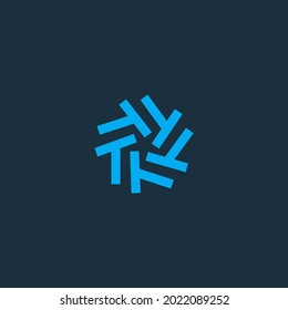 T Rotation Logo Design Vector Stock Vector (Royalty Free) 2022089252 ...
