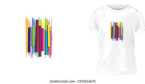 T Shirt Design Concept Multicolor Strip Stock Vector (Royalty Free ...