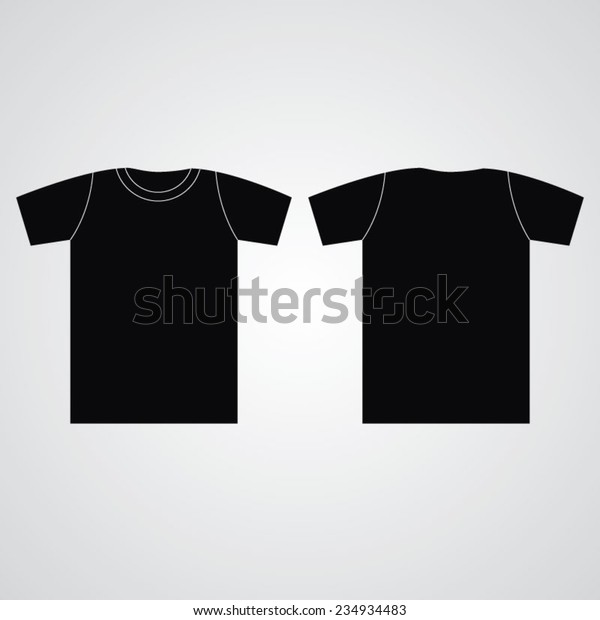 T Shirt Template Front Back Stock Vector (Royalty Free) 234934483 ...