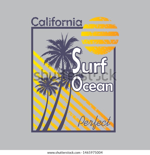 T Shirts Design Print Beach Stock Vector (Royalty Free) 1465975004 ...