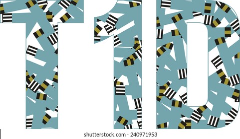 T1d Type 1 Diabetes Text Made 库存矢量图（免版税）240971953 | Shutterstock