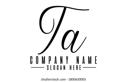 Ta Initial Logo Design Ta Letter: เวกเตอร์สต็อก (ปลอดค่าลิขสิทธิ์ ...