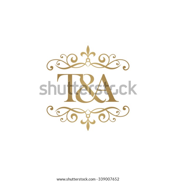 Ta Initial Logo Ornament Ampersand Monogram Stock Vector (Royalty Free ...