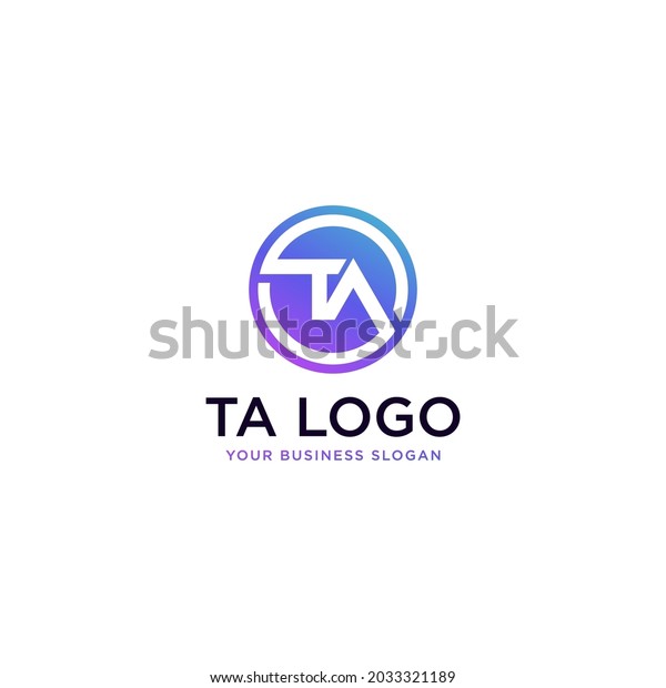 Ta Letter Logo Design Vector Stock Vector (Royalty Free) 2033321189