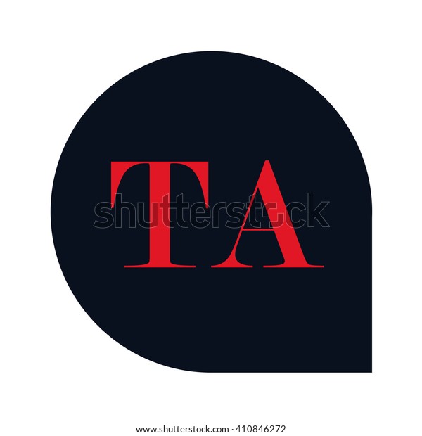 Ta Letters Red Abstract Black Background Stock Vector (Royalty Free ...