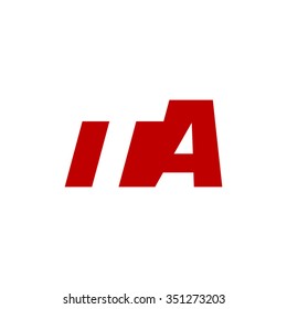 Ta Negative Space Letter Logo Red Stock Vector (Royalty Free) 351273203 ...
