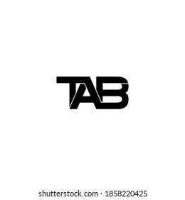 Tab Letter Original Monogram Logo Design Stock Vector (Royalty Free ...