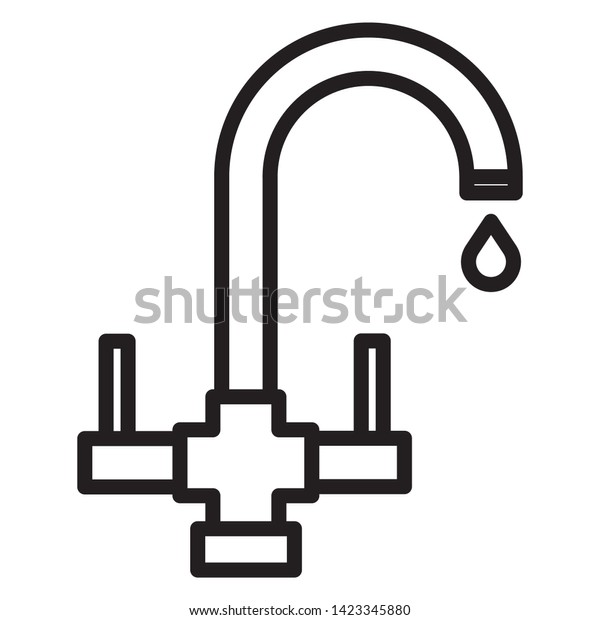 Tab Water Icon Desing Vector Stock Vector (Royalty Free) 1423345880 ...