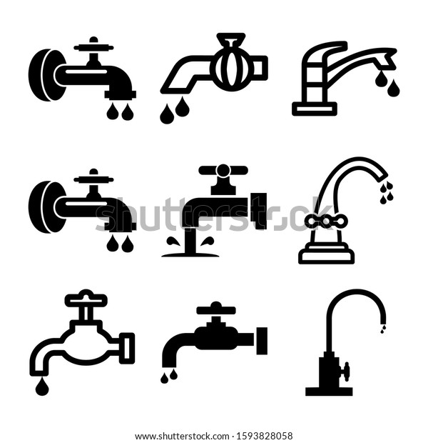 Tab Water Icon Isolated Sign Symbol Stock Vector (Royalty Free) 1593828058