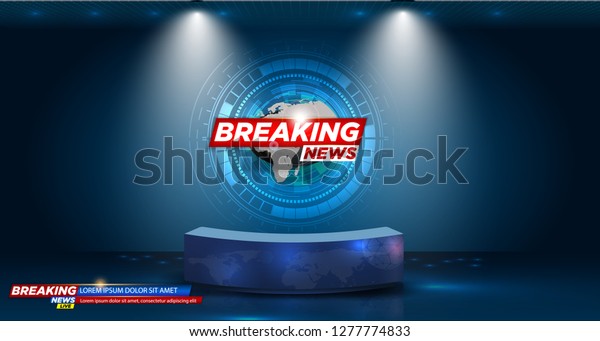 Table Breaking News Banner Background News Stock Vector (Royalty Free ...