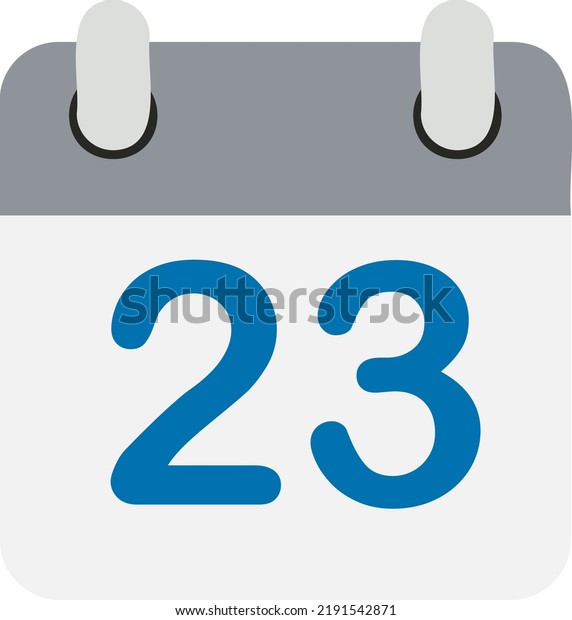 Table Calendar Vector Icon Day 23 Stock Vector (Royalty Free ...