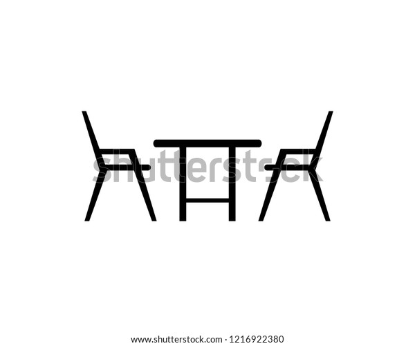 Table Chair Symbol Illustration Stock Vector (Royalty Free) 1216922380 ...