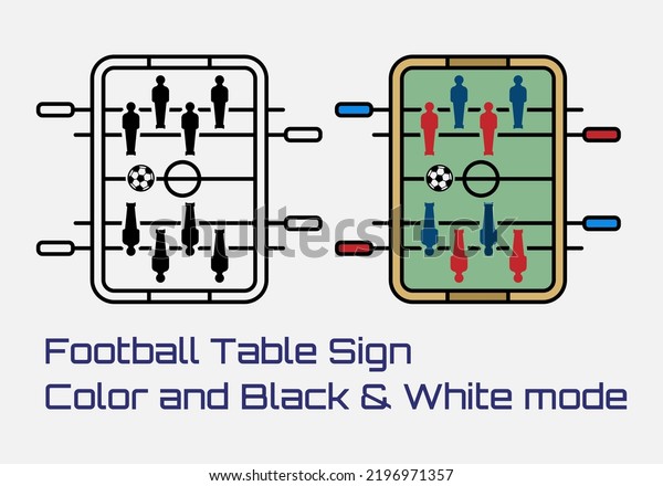 Table Football Game Top View Icon Stock Vector (Royalty Free ...