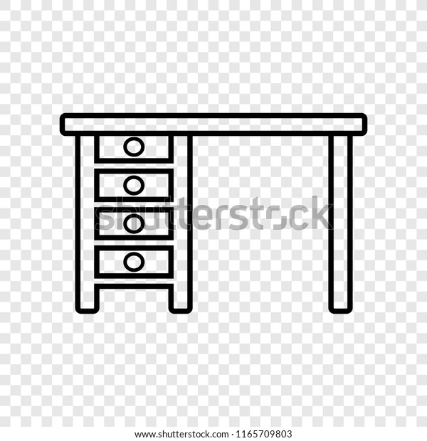 Table Icon On Transparent Background Stock Vector (Royalty Free ...