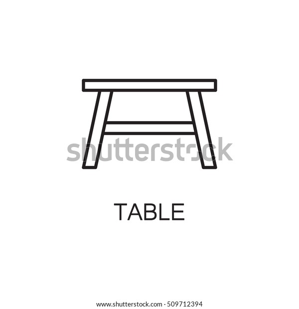 Table Line Icon High Quality Pictogram Stock Vector (Royalty Free ...