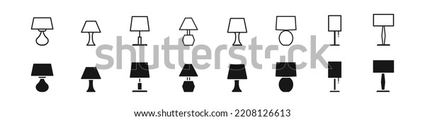 Table Pamp Icon Set Lightning Symbol Stock Vector (Royalty Free ...