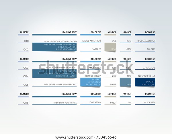 Table Schedule Tab Planner Infographic Design 库存矢量图（免版税）750436546 ...